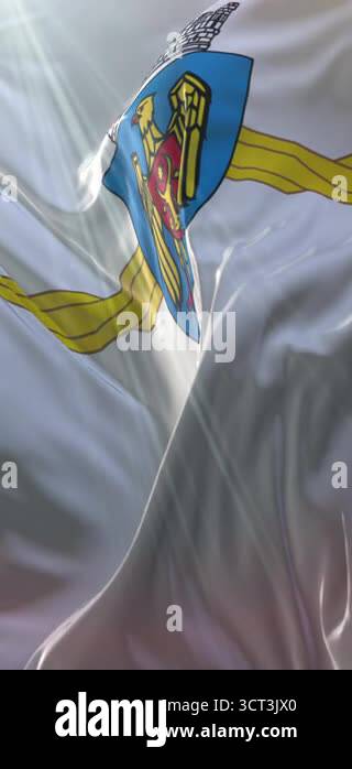 Flag of Chisinau, capital city of Republic of Moldova. Loop. 4K ...