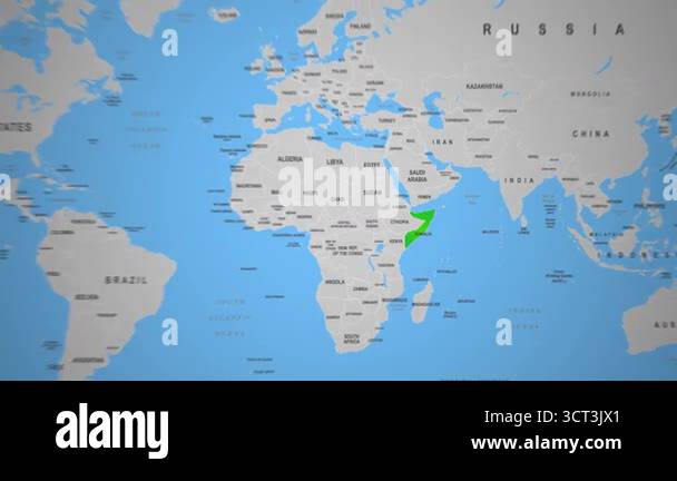 Somalia 2d animation map Africa country atlas location animation. High ...