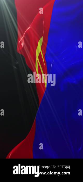 Polyamory pride flag waving at wind. Loop. 4K Vertical Stock Video ...