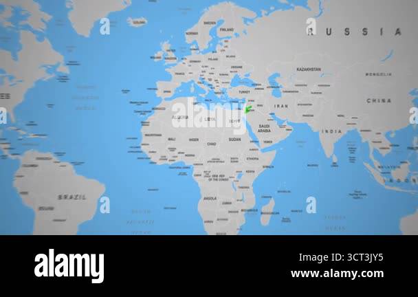 Jordan 2d animation map Middle East cartography location geography ...