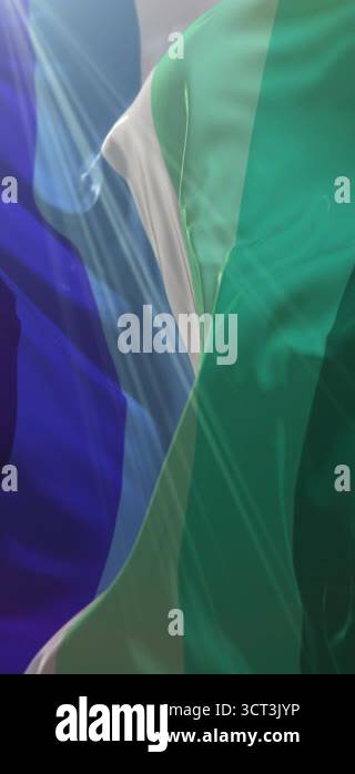 Trans-inclusive Gay Men's Flag Waving. Loop. 4K Vertical Stock Video ...