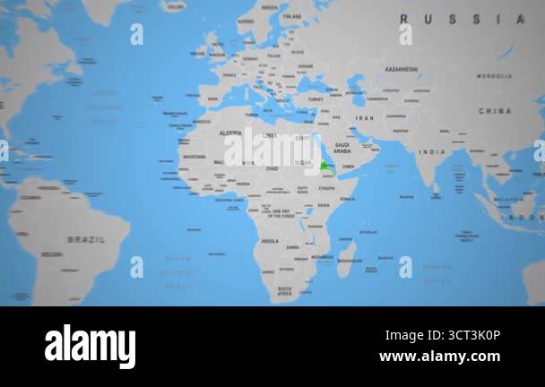 Eritrea 2d animation map Africa country location geography animation ...