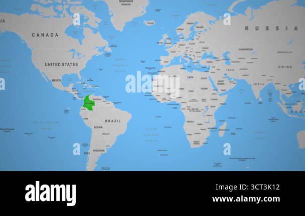 Colombia aerial mountain landscape with valleys and dramatic cloud ...
