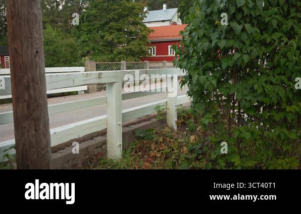 Jaala, Finland - August 23, 2025 - A vehicle drives over a historic ...