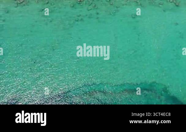 Caribbean sea. Aerial view. Rippled surface. Sea water surface. Ripple ...