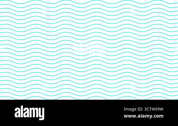 Animated blue wavy lines. Linear background. Decorative pattern. Looped ...