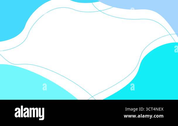 Animated blue decorative wavy frame with copy space. Looped video ...
