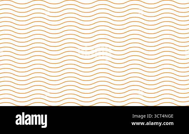 Animated orange wavy lines. Linear background. Decorative pattern ...