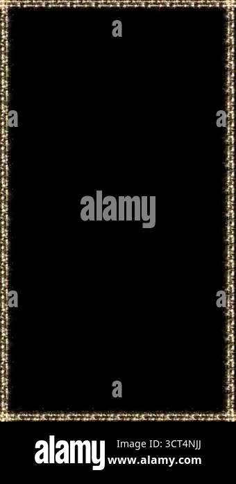 shine yellow frame animation with blank area for text or technology ...