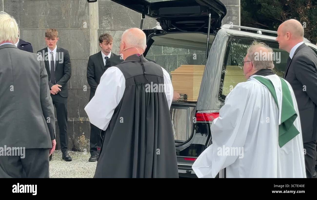 A funeral mass for Dr Martin Mansergh is held in Tipperary Stock Video ...