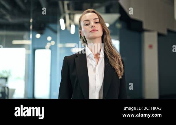 Executive manager, leader of company, businesswoman, dressed in a black ...