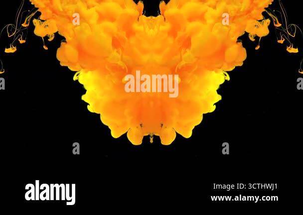 Meditation of solar flares in space. A yellow-orange cloud of thick ...