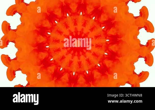 Bright abstract orange detailed mandala flower. The concept of the sun ...