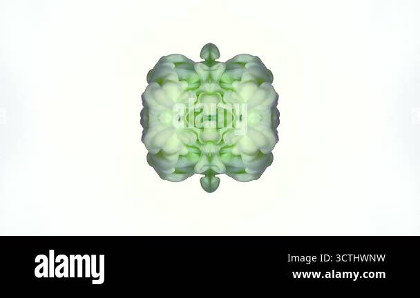 Green hypnotic ink splashes. Abstract meditative art background. The ...