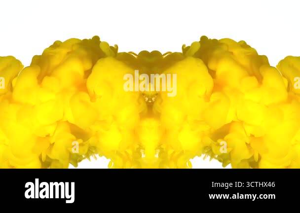 A large yellow cloud of smoke billows upward in the form of a nuclear ...