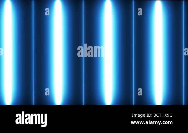 4K neon glowing stripes with flashing light effects. Perfect abstract background for disco ...