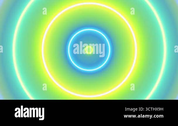 4K loop neon glowing stripes with flashing light effects. Perfect abstract background for disco ...