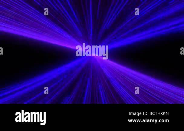 4K hyperloop neon glowing stripes with flashing light effects. Perfect abstract background for ...