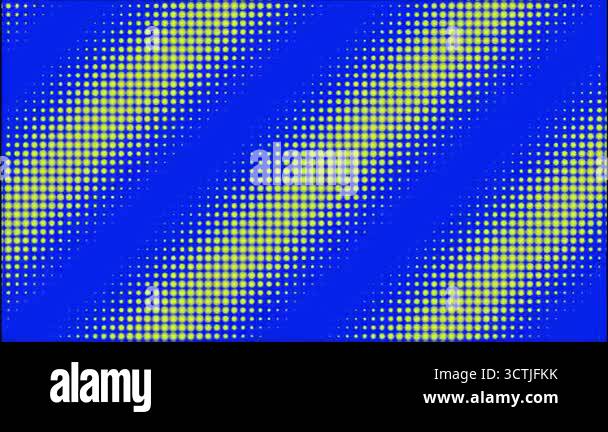 Dynamic halftone dots animation with vibrant blue and yellow colors ...