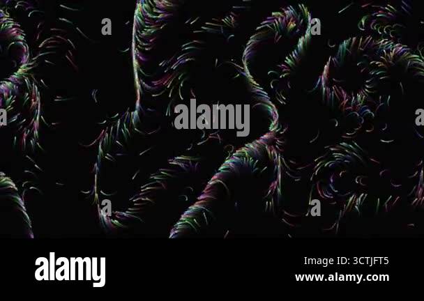 Dynamic neon light trails animation with colorful, flowing lines on a ...