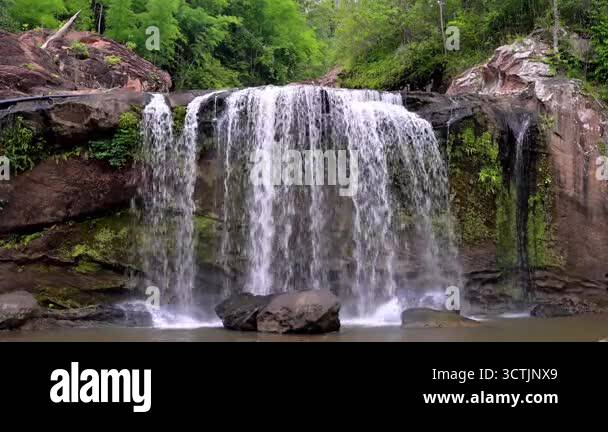 4th tiered Chat trakan waterfall at chat trakan national park ...