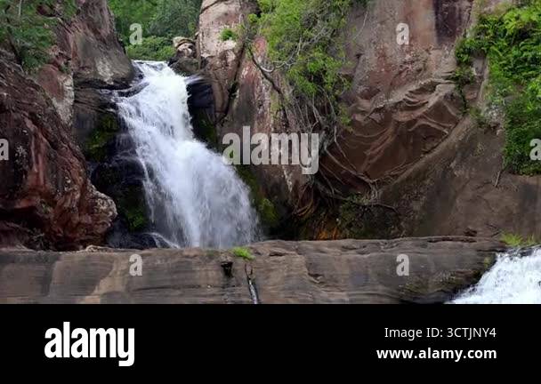 2nd tiered Chat trakan waterfall at chat trakan national park ...