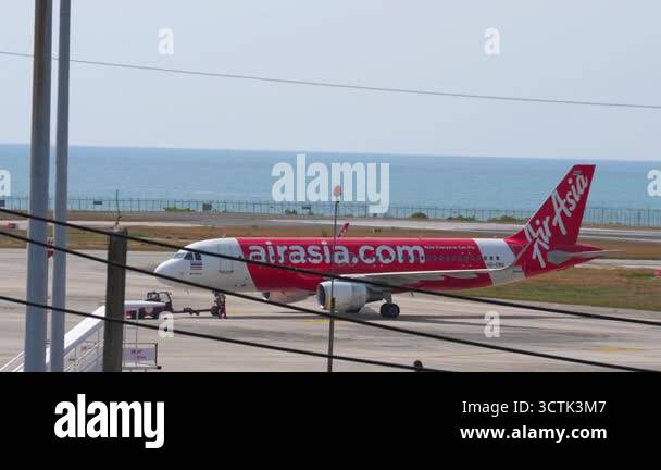 PHUKET, THAILAND - MARCH 07, 2025: Towing Airbus A320, HS-CBA of Thai ...