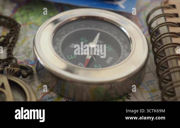 Using compass navigate map Stock Videos & Footage - HD and 4K Video ...