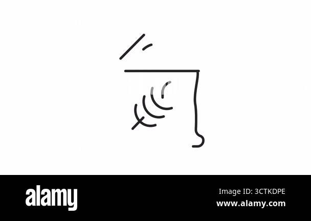 Wheat flour line icon animation isolated on transparent background ...