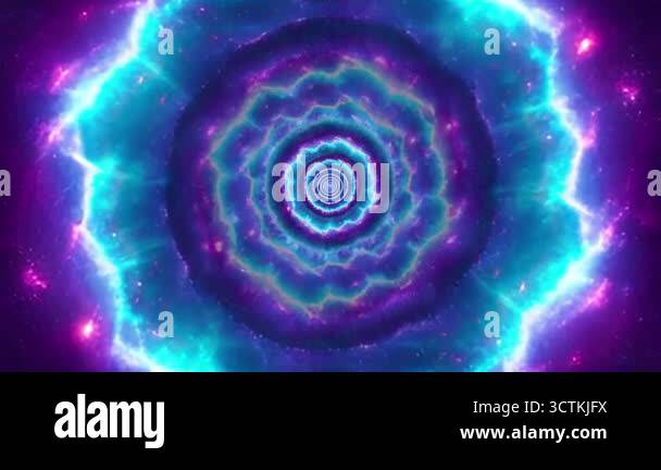 Futuristic neon tunnel loop animation with glowing lights, perfect for ...