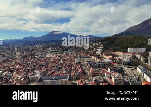 Cityscape of Gap France captured from above showing rooftops roads and ...