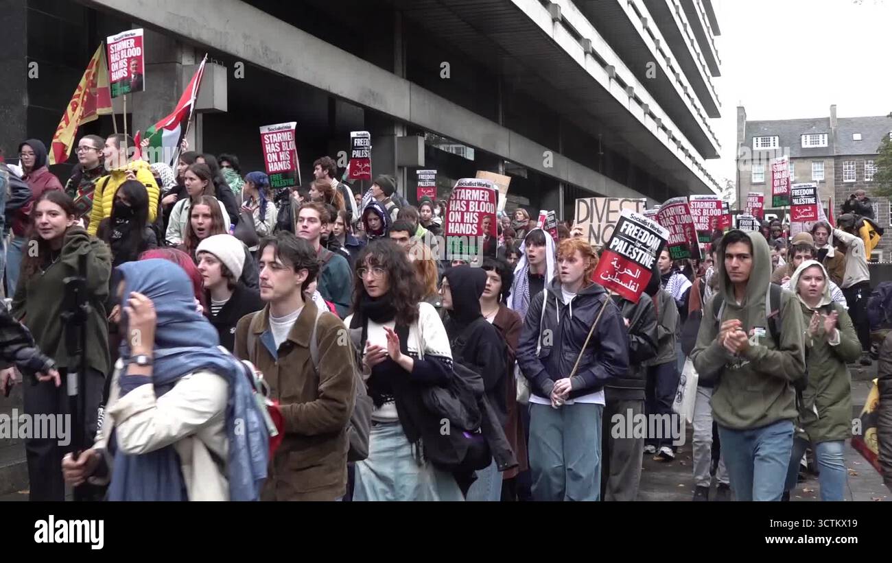 Hundreds of Edinburgh University staff and students attend pro ...