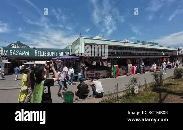 Almaty, Kazakhstan - June 18, 2025 - the famous Green Bazaar in Almaty ...