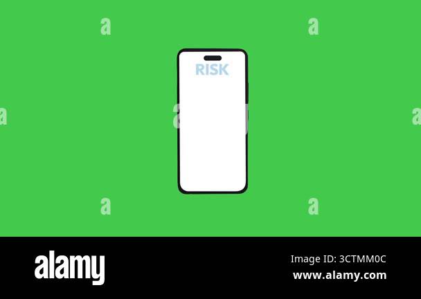 Smartphone screen displaying a risk assessment checklist, protected by ...