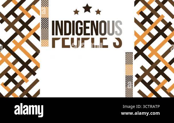Indigenous People's Day background design in traditional shapes and ...