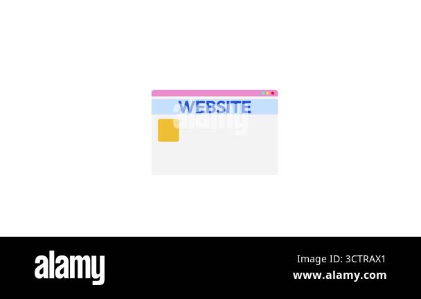 Website Building process infographics 4k animation with floating shapes ...