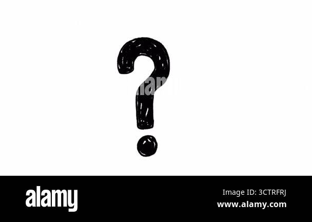 Hand drawn question mark animation Stock Video Footage - Alamy