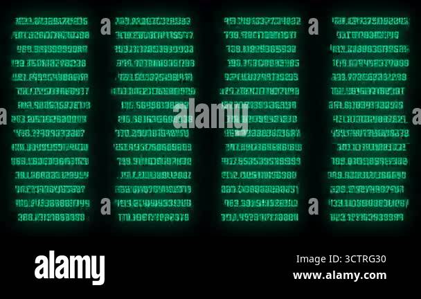 Abstract animation of typing program code on device screen. Hacker ...