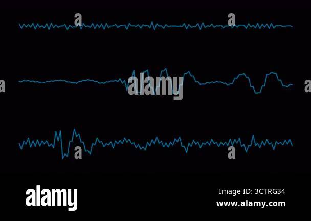 Abstract animation of pulse line. Design element for user interface ...