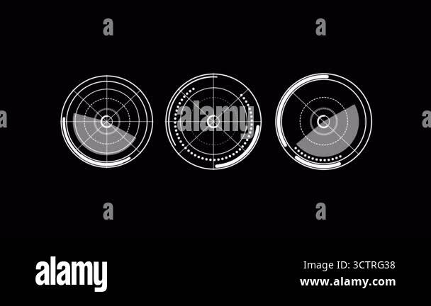 HUD Elements UI Elements. HUD Concept. Radial futuristic interface ...