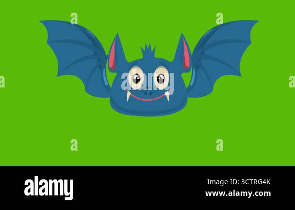 Animation of cute cartoon halloween bat Stock Video Footage - Alamy