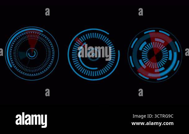 HUD Elements UI Elements. HUD Concept. Radial futuristic interface ...