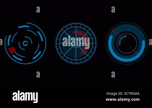 HUD Elements UI Elements. HUD Concept. Radial futuristic interface ...
