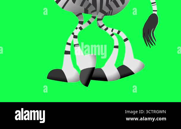 Watch the adorable animated cartoon zebra legs as they walk across the ...