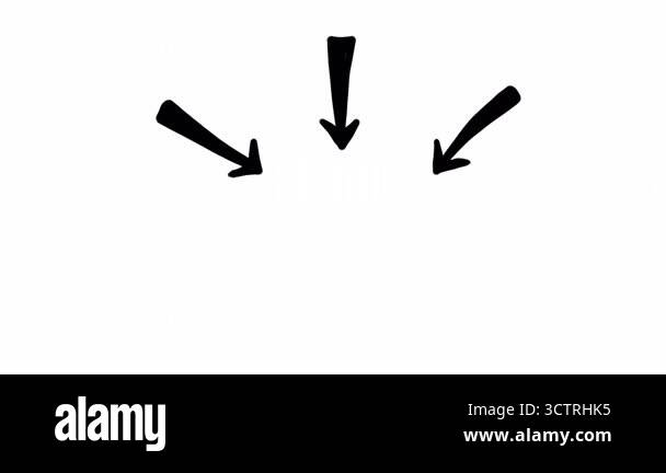 Animation of hand drawn pointing arrow Stock Video Footage - Alamy