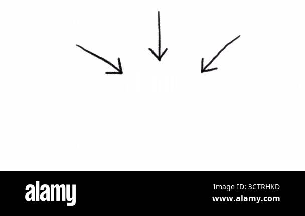 Animation of hand drawn pointing arrow Stock Video Footage - Alamy