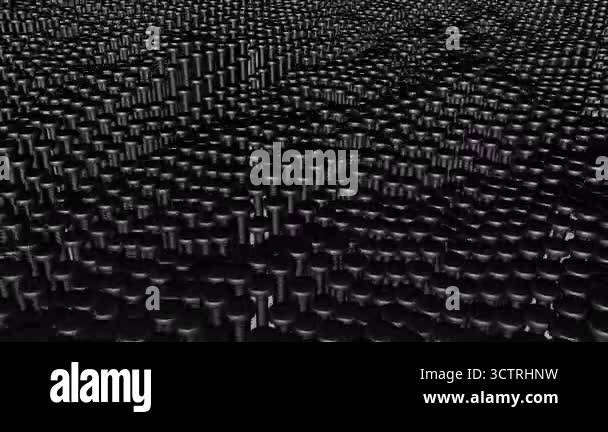 Abstract 3d wave animation of black dotted background Stock Video ...