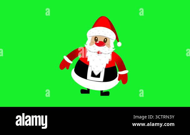 Dancing Santa Claus with alpha channel Stock Video Footage - Alamy