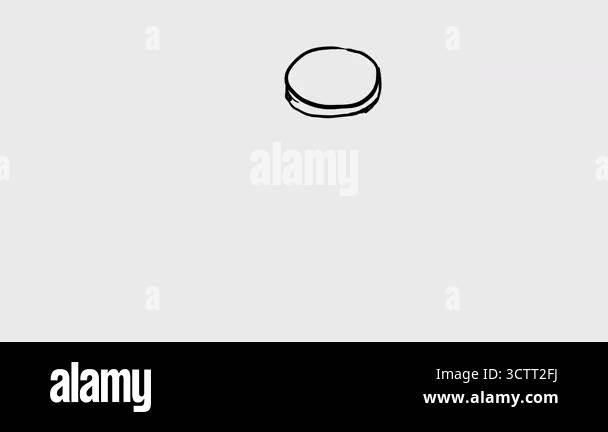 2d Animation cartoon character of a hand doing a coin flip or toss ...