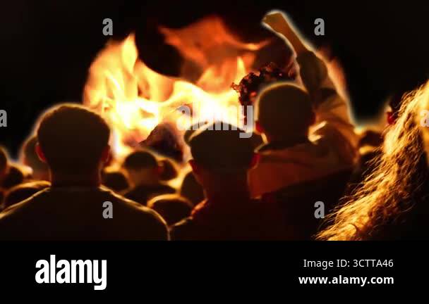Night protest fire flames crowd Stock Videos & Footage - HD and 4K ...
